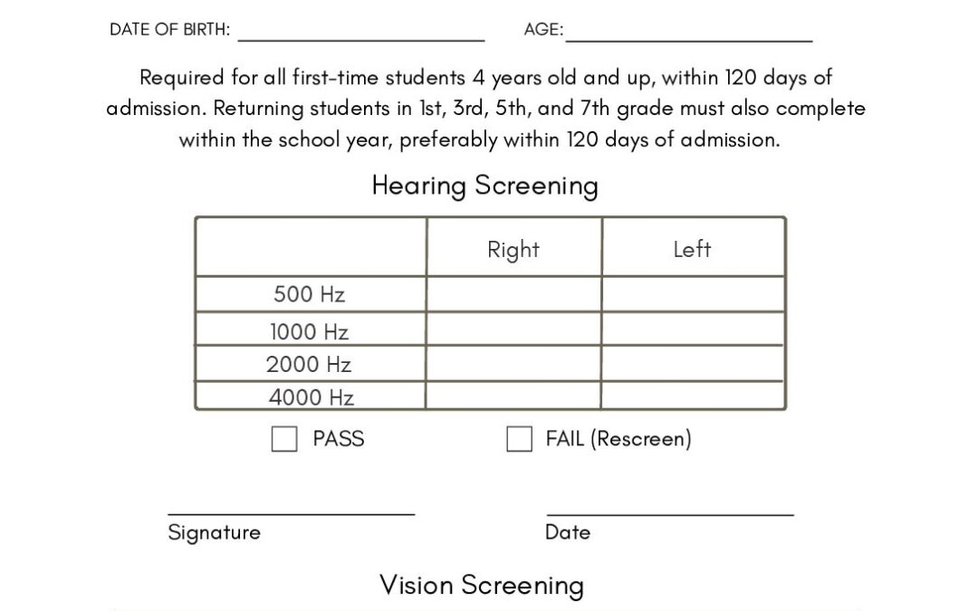 Vision & Hearing | First Presbyterian School